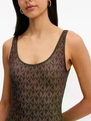 Michael Kors Reversible Logo Scoopneck Swimsuit