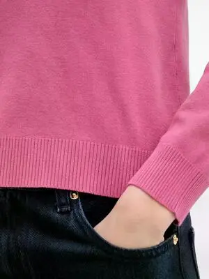 BENETTON Ribbed Trims Crew Neck Sweater