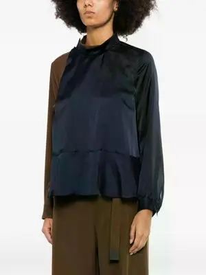 Sacai Panelled Peplum-hem Blouse