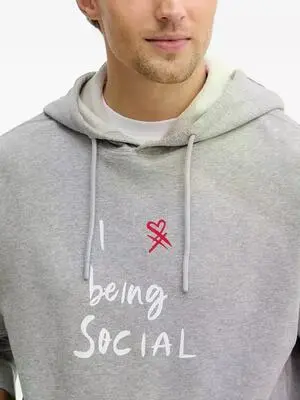 BENETTON Drawstring Hoodie With Graphic Detail