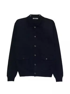 Corneliani Button-up Flap-pocket Cardigan - Blue