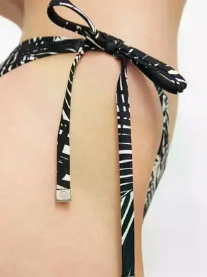 Michael Kors Palm-print Side-tie Bikini Bottoms