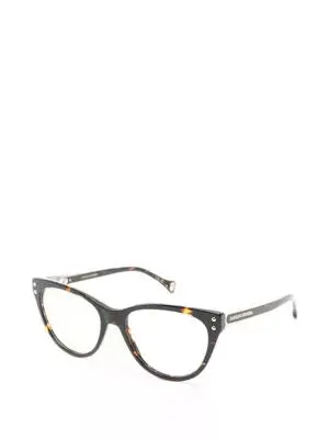 Carolina Herrera Tortoiseshell-effect Cat-eye Frame Glasses