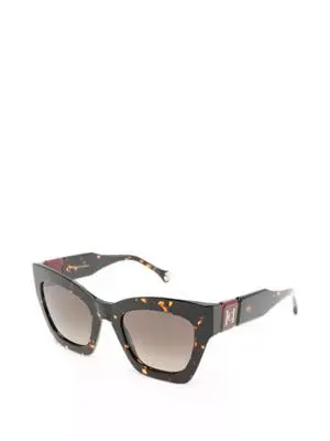 Carolina Herrera Tortoiseshell-effect Cat-eye Sunglasses
