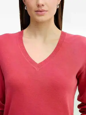 BENETTON V-neck Sweater With Ribbed Trims