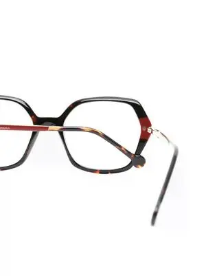 Carolina Herrera Geometric-frame Glasses - Red
