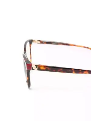 Carolina Herrera Tortoiseshell-effect Cat-eye Glasses