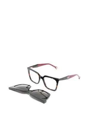 Carolina Herrera Square Frame Clip-on Eyeglasses