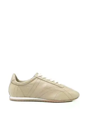 TOTEME Contrast-stitched Leather Sneakers - Neutrals