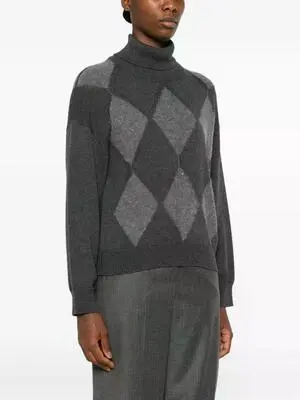 Peserico Argyle-knit Sequin-embellished Sweater
