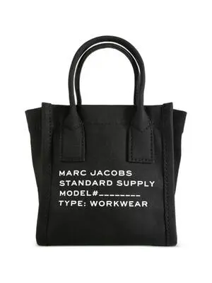 Marc Jacobs Logo Print Canvas Tote Bag - Black