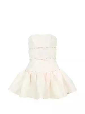 KENZIE KLAMBIE Crystal Embellished Strapless Mini Dress