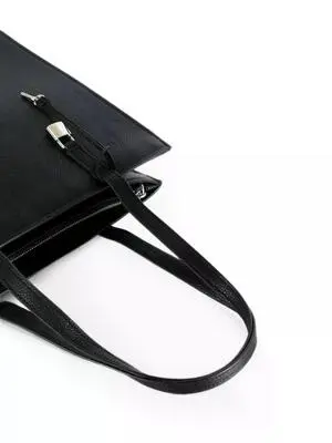 Marc Jacobs Logo Print Leather Tote Bag