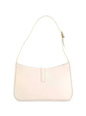 Saint Laurent Le 5 A 7 Leather Small Hobo Bag - Neutrals