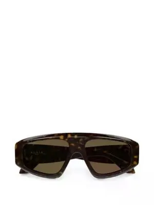 Alaïa Geometric-frame Sunglasses - Brown