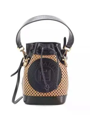 Fendi Mon Tresor Perforated Leather Mini Bucket Bag