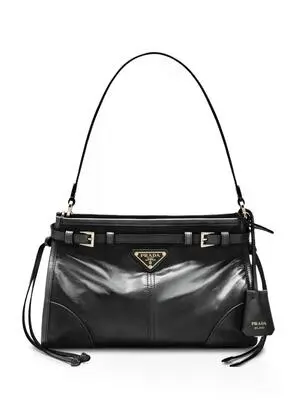 Prada Bonnie Small Leather Handbag - Black