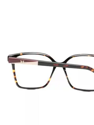 Carolina Herrera Tortoiseshell-effect Square-frame Glasses - Brown