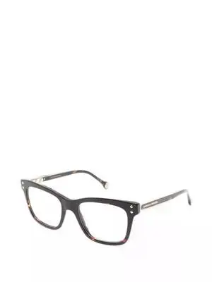 Carolina Herrera Tortoiseshell-effect Square-frame Glasses
