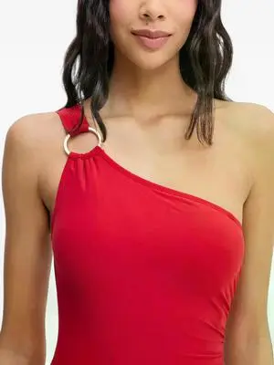 Michael Kors One-shoulder Ring Detail Swimsuit