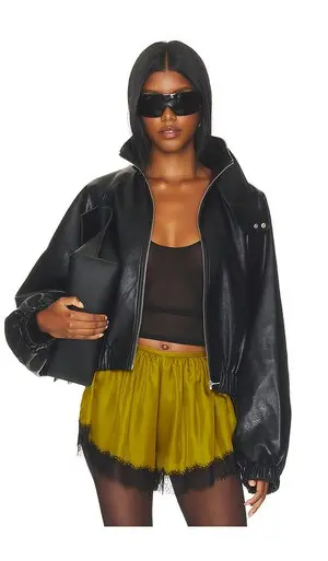 LOVERS AND FRIENDS Javadi Faux Leather Jacket In . Also - Black