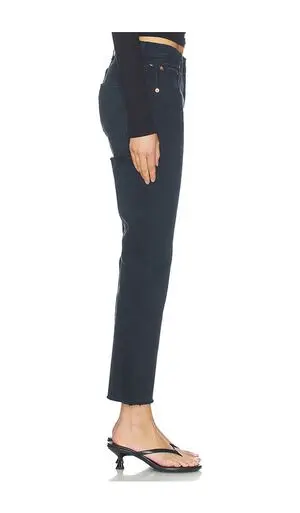 RE/DONE 70s Indigo Ass Rip Straight Leg Jeans In In . Also