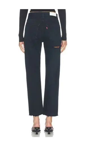 RE/DONE 70s Indigo Ass Rip Straight Leg Jeans In In . Also
