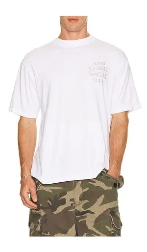 ANTI SOCIAL SOCIAL CLUB Rhinestone Tee In . Also - White