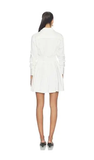 Alice + Olivia Edie Corset Button Down Mini Dress In . Also