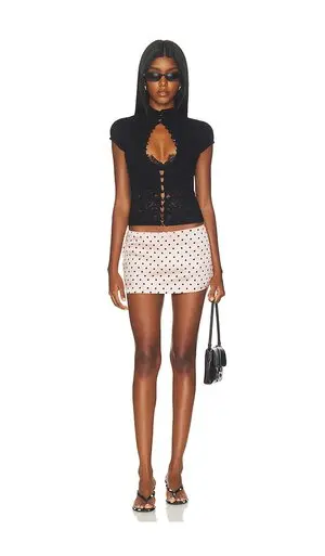 GUIZIO Mock Neck Top In . Also