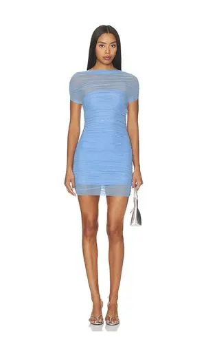SEROYA Bella Mini Dress In . Also - Blue