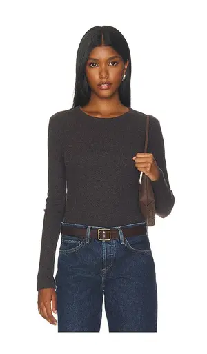 AGOLDE Delphi Slim Tee In . Also - Brown