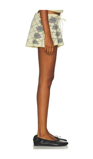 GUIZIO The Sweet Argyle Knit Skirt