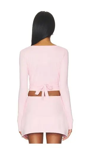 RUNAWAY THE LABEL Torie Ballet Wrap Top In . Also