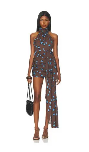 ROWEN ROSE Halter Mini Dress