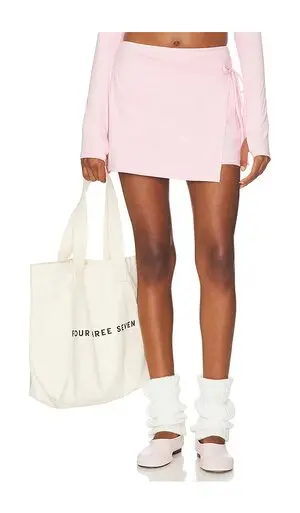RUNAWAY THE LABEL Katia Wrap Side Tie Skort In . Also - Pink