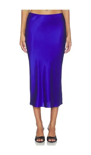 Sablyn Miranda Scallop Trim Bias Cut Pull On Skirt In . Also - Blue