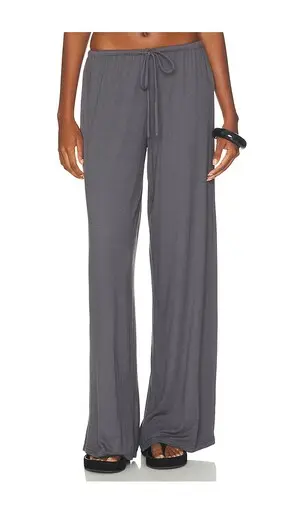 RUNAWAY THE LABEL Anji Relaxed Wide Leg Sweatpants In . Also - Grey