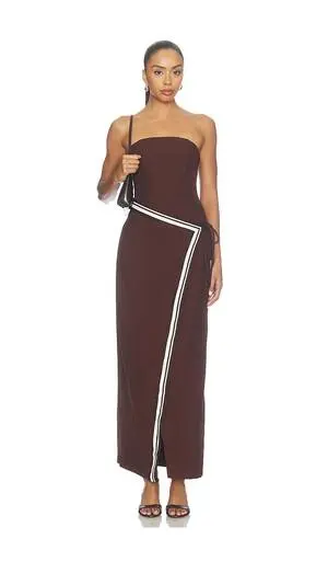 SEVEN WONDERS Strapless Maxi Dress With Wraparound Detail