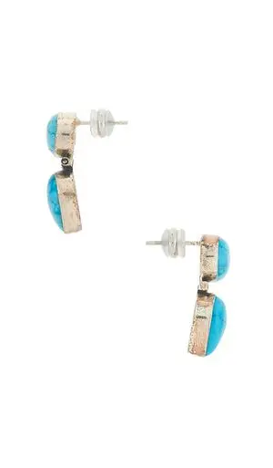 Shashi Turquoise Bead Drop Earrings