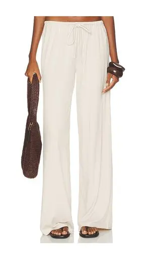 RUNAWAY THE LABEL Anji Relaxed Wide Leg Sweatpants In . Also - Neutral