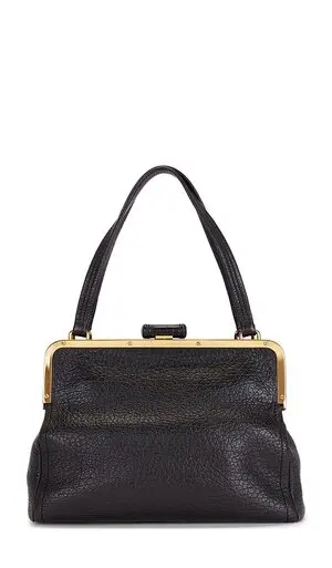 FWRD RENEW Prada Berlino Cerniera Frame Shoulder Bag - Black