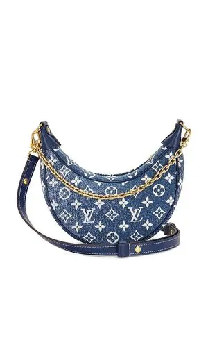 FWRD RENEW Louis Vuitton Monogram Denim Loop Shoulder Bag - Blue