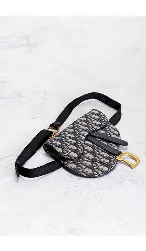 FWRD RENEW Dior Trotter Oblique Saddle Belt Bag