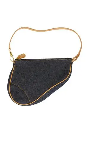 FWRD RENEW Dior Denim Pochette Saddle Bag