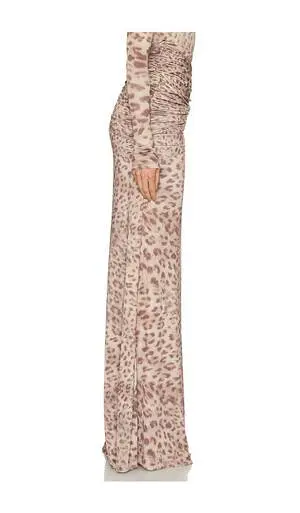 Lapointe Printed Jersey Shirred Hip Skirt In . Also