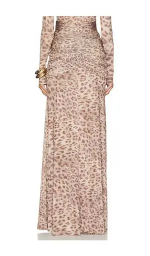 Lapointe Printed Jersey Shirred Hip Skirt In . Also