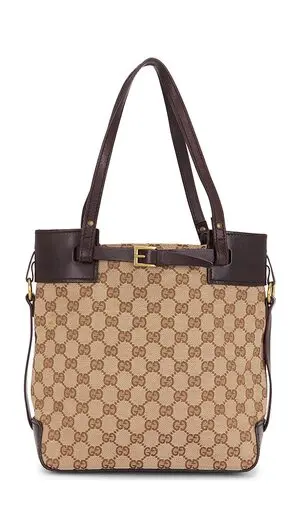 FWRD RENEW Gucci Belted Tote Bag - Brown