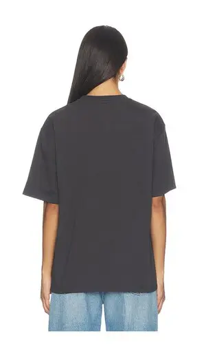 GANNI Heavy Cotton Jersey Tiger Caviar Tee In . Also