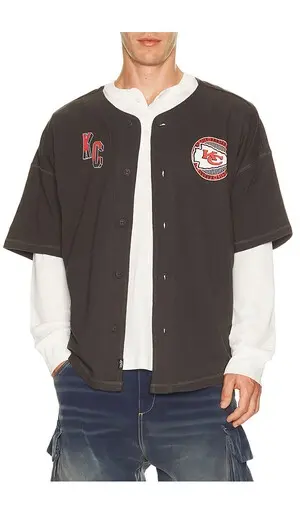 Junk Food Chiefs Baseball Jersey In . Also - Black